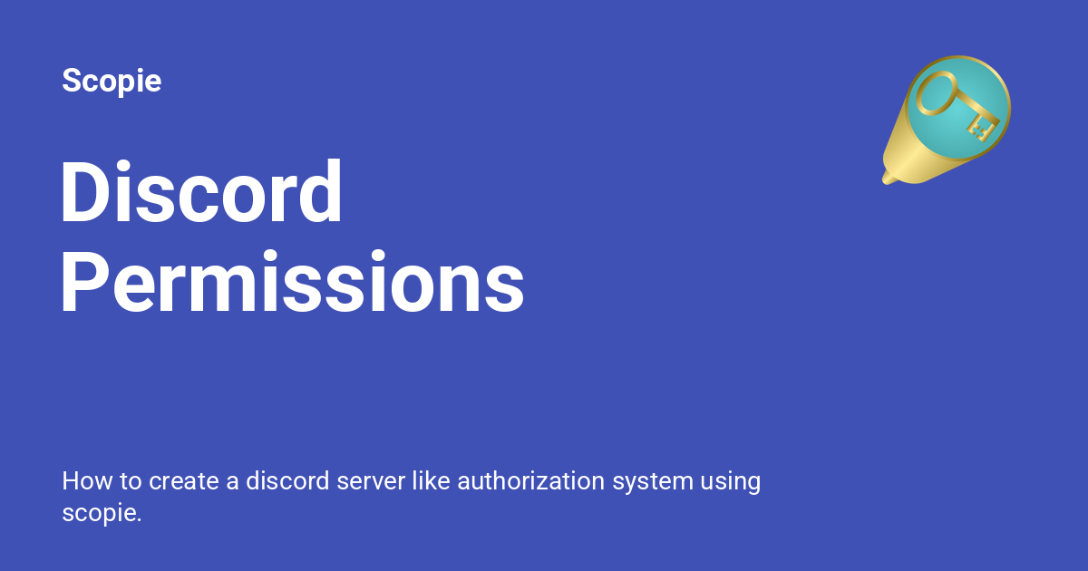 Discord Permissions Scopie