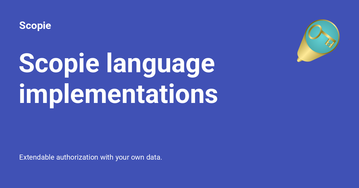 Scopie language implementations - Scopie